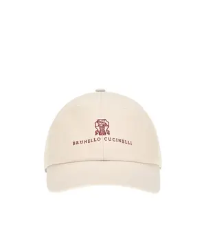 Brunello Cucinelli Logo Hat - Ivory