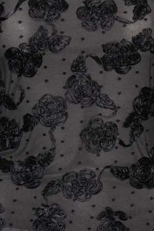 ROTATE BY BIRGER CHRISTENSEN Flower Mesh Long Sleeve Top