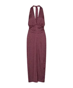 ROTATE BY BIRGER CHRISTENSEN Dot Halterneck Scarf Dress