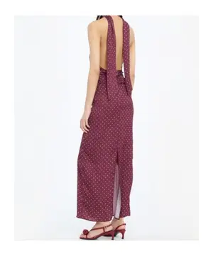 ROTATE BY BIRGER CHRISTENSEN Dot Halterneck Scarf Dress