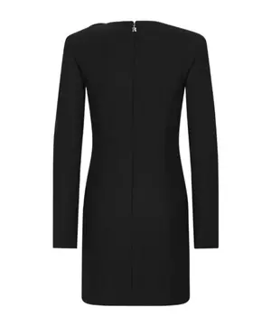 ROTATE BY BIRGER CHRISTENSEN Crepe Mini Long Sleeve Dress With Floral Detail
