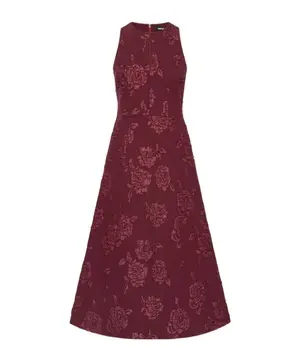 ROTATE BY BIRGER CHRISTENSEN Jacquard Flared Dress