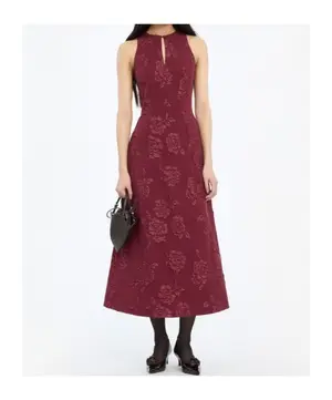 ROTATE BY BIRGER CHRISTENSEN Jacquard Flared Dress
