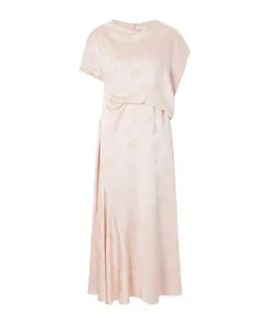 Erdem Jacquard Draped Midi Dress