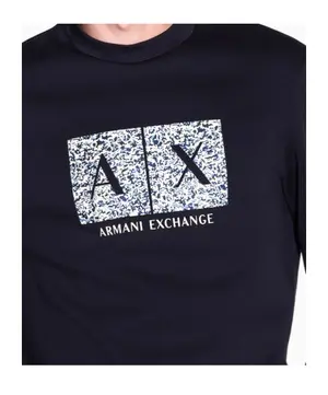 Armani Exchange Bonded Stretch Cotton Crewneck Sweatshirt