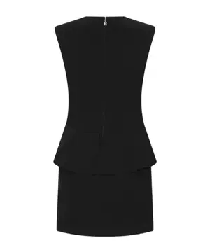 ROTATE BY BIRGER CHRISTENSEN Floral-appliqué Peplum-hem Mini Dress