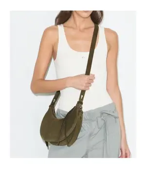 Tory Burch Romy Suede Half Moon Bag