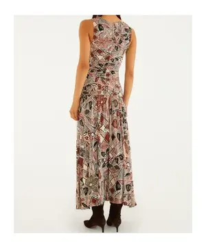 Farm Rio Abstract-print Ruched Midi Dress