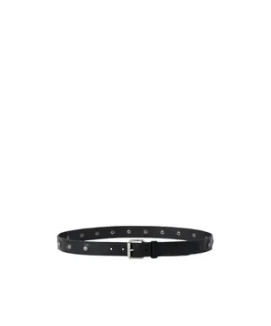 LEMAIRE Marguerite Belt In Vegetable-tanned Leather - Black
