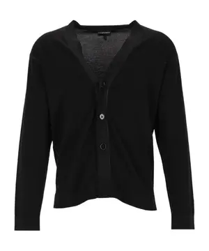 Emporio Armani V-neck Buttoned Cardigan - Black