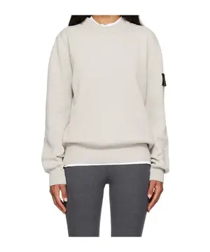 Stone Island Long Sleeve Logo Patch Sweatshirt