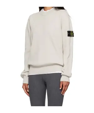 Stone Island Long Sleeve Logo Patch Sweatshirt