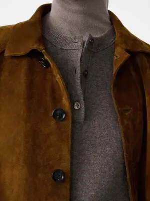 Studio Nicholson Shirt-collar Leather Jacket