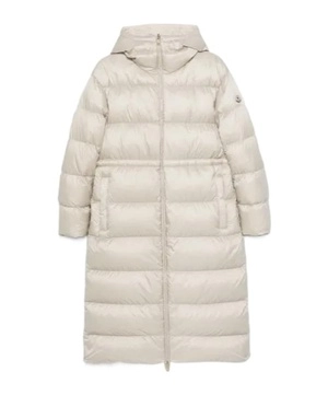 Moncler Long-sleeved Hooded Cotton Jacket - Beige