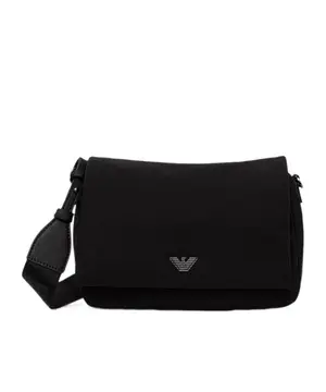 Emporio Armani Logo-plaque Messenger Bag - Black