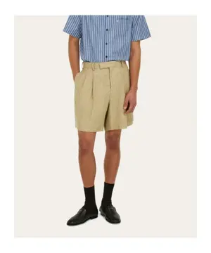 FERRAGAMO Linen Bermuda Short