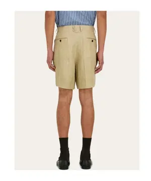 FERRAGAMO Linen Bermuda Short