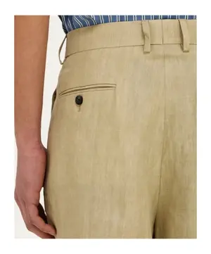 FERRAGAMO Linen Bermuda Short