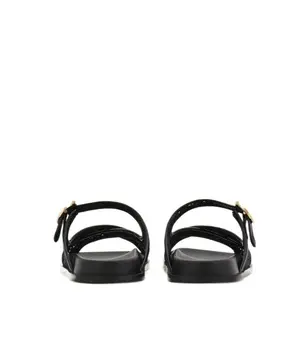 FERRAGAMO Gancini Buckle Crossover Slide