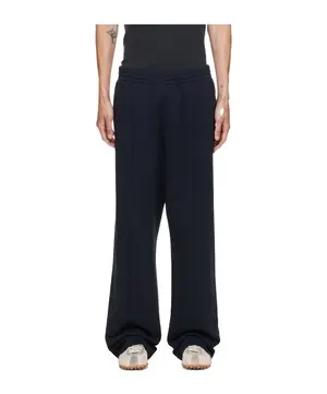 Helmut Lang Elastic Waist Casual Pants - Navy Blue