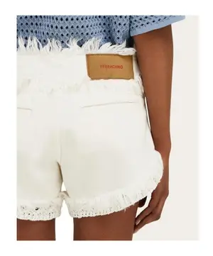 FERRAGAMO Frayed Denim Shorts