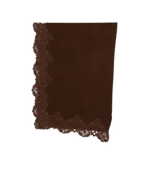 Ermanno Scervino Lace-trimmed Scarf - Brown