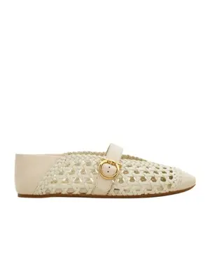 FERRAGAMO Gancini Buckle Ballet Flat - Mascarpone
