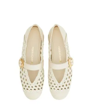 FERRAGAMO Gancini Buckle Ballet Flat