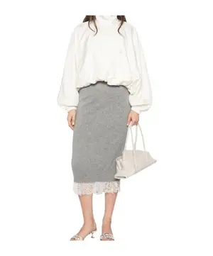 Ermanno Scervino Lace-trim Knitted Midi Skirt