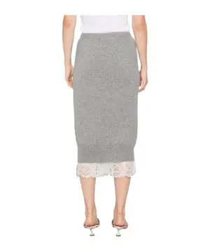 Ermanno Scervino Lace-trim Knitted Midi Skirt