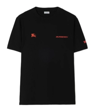 Burberry London Map Cotton T-shirt - Black