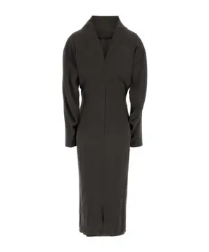 Giorgio Armani Draped Collar Midi Dress