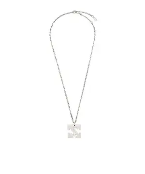 Off-White Arrows Pendant Necklace - White