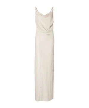 Coperni Draped Open-back Sequined Maxi Dress - Beige
