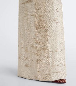 Coperni Draped Open-back Sequined Maxi Dress