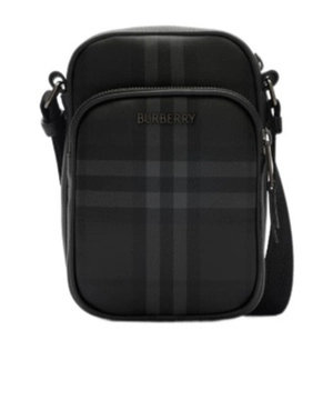 Burberry Mini City Check Crossbody Bag - Iron-gray