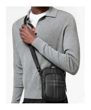 Burberry Checked Logo Messenger Bag