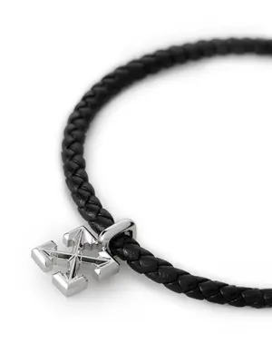 Off-White Braided Leather Arrows Bracelet