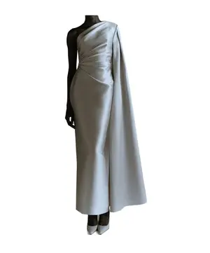 Solace One-shoulder Pleated Maxi Dress