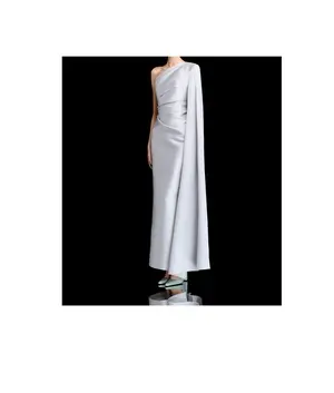Solace One-shoulder Pleated Maxi Dress