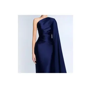Solace One-shoulder Maxi Dress With Asymmetric Waist Pleats