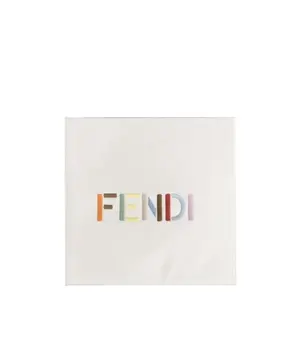 Fendi Embroidered Logo Blanket - White