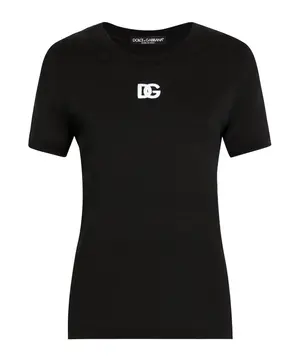 Dolce & Gabbana Dg Logo-embroidered Jersey T-shirt