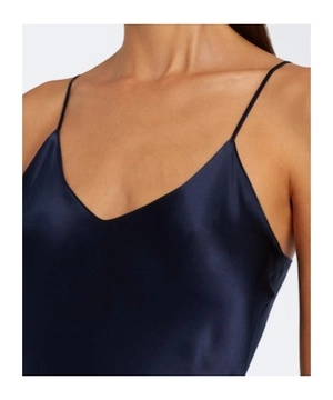 NILI LOTAN Cami Silk Satin Slip Dress - Blue