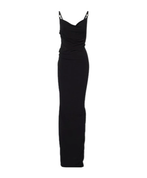 Coperni Draped Open-back Jersey Maxi Dress - Black