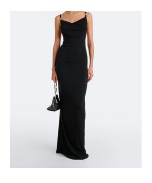 Coperni Draped Open-back Jersey Maxi Dress