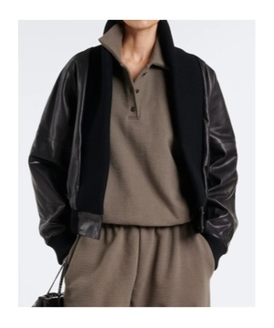 Magda Butrym Cotton-blend Fleece Polo Sweater