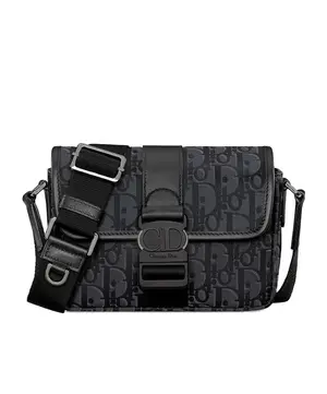 Dior Trek Mini Flap Messenger Bag - Black