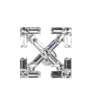 Off-White Crystal-embellished Earring - Silver