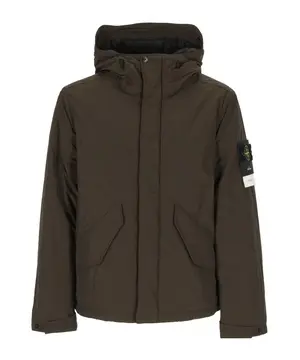 Stone Island Long-sleeve Hooded Jacket - Coal Grey